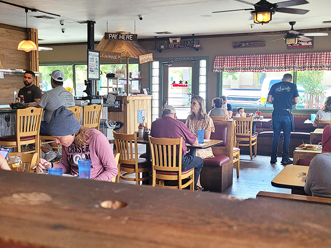 The bustling interior hums with conversation and the clinking of coffee cups, a symphony of small-town dining at its most authentic.