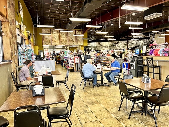 Inside, the no-frills dining area buzzes with a mix of regulars and road-trippers, all united by the universal language of exceptional pastry.