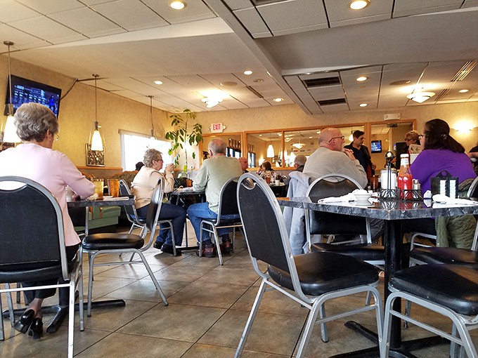 Inside Parkland, the gentle hum of conversation mingles with the clinking of silverware, creating that perfect diner symphony we all crave.