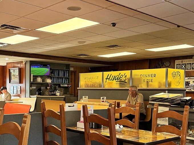 The interior feels like stepping into your favorite aunt's kitchen, if she ran a restaurant.