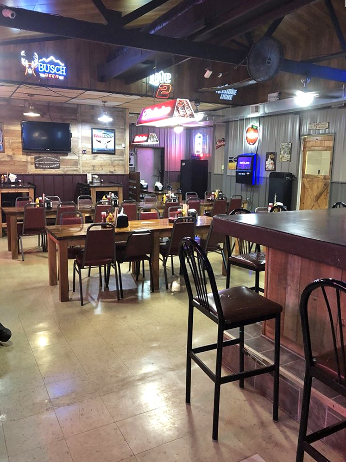 Inside feels like your favorite uncle's rec room got a restaurant license – comfortable, unpretentious, and perfectly lit for food photos.