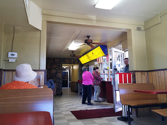 That classic interior where countless memories have been made over chocolate shakes and perfectly crispy fries.