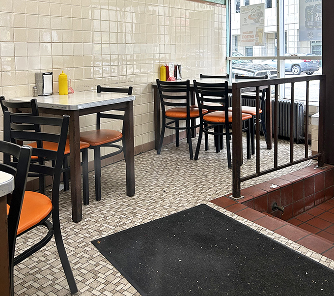 No-nonsense interior where Formica tables have witnessed more Detroit history than most museums ever will.