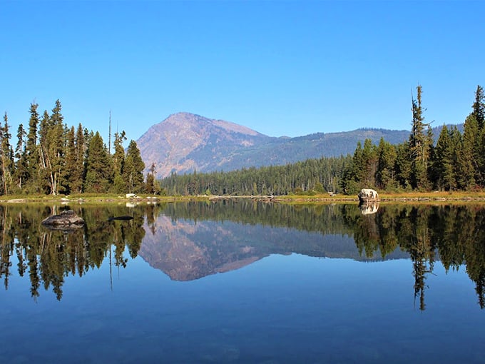 Mirror, mirror on the lake&mdash;who's the fairest mountain of all? Lake Wenatchee's glass-like surface creates nature's perfect reflection pool for the surrounding Cascades.