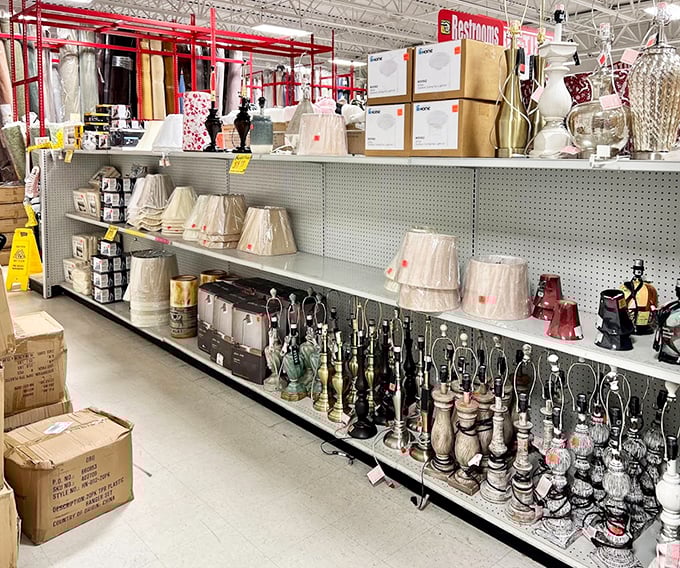 Lamp lovers, rejoice! This aisle features everything from vintage-inspired table lamps to quirky novelty lighting, all at prices that won't leave you in the dark.