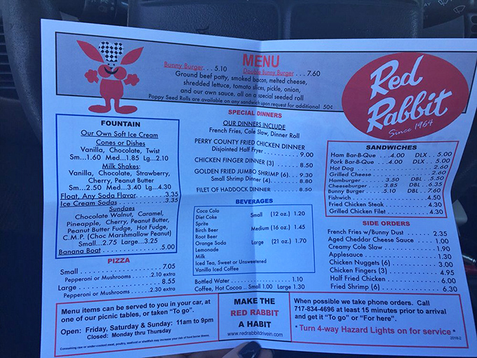 This menu isn't just a list of food&mdash;it's a time machine. The Bunny Burger has been making Pennsylvanians smile since bell-bottoms were unironically cool.