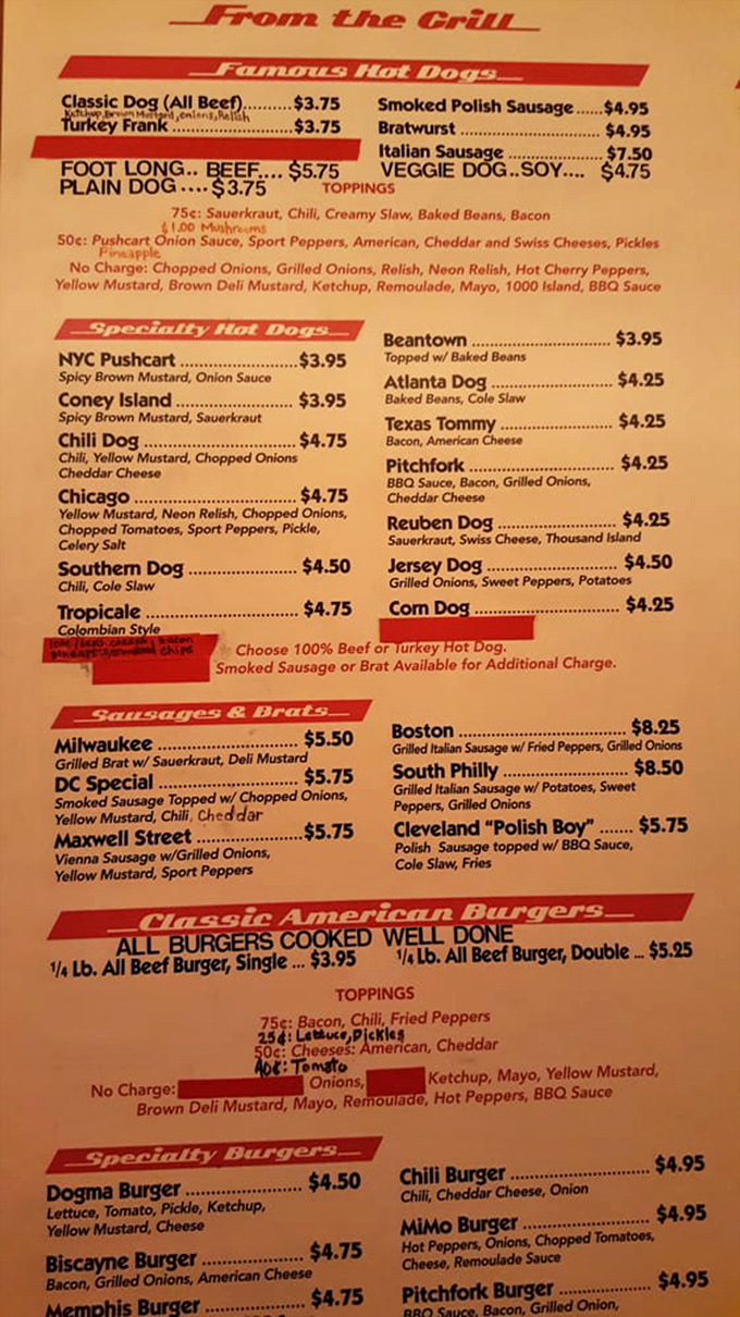 A menu that reads like a cross-country road trip of hot dog culture. From Chicago to Coney Island, your taste buds can travel without leaving Miami.