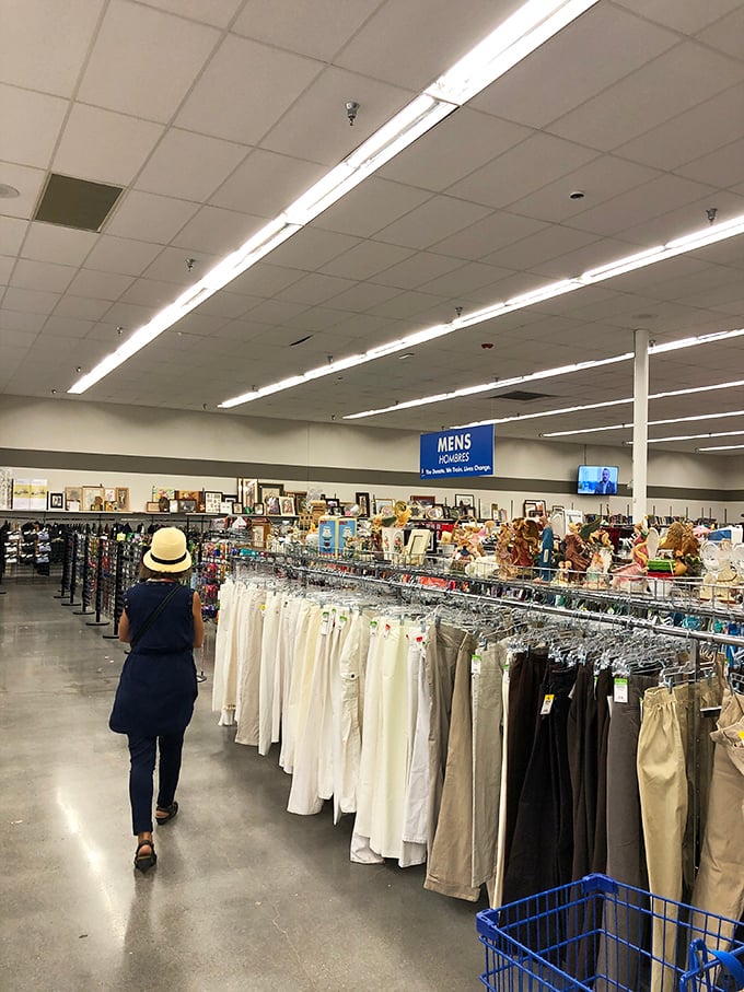 The pants section stretches to the horizon&mdash;a denim promised land where fashion meets frugality.