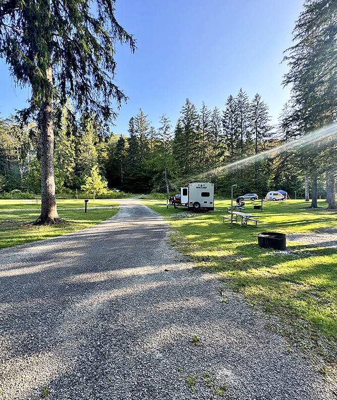 This lakeside view is basically Pennsylvania whispering, "Take a breath, you've earned it, sit down already."