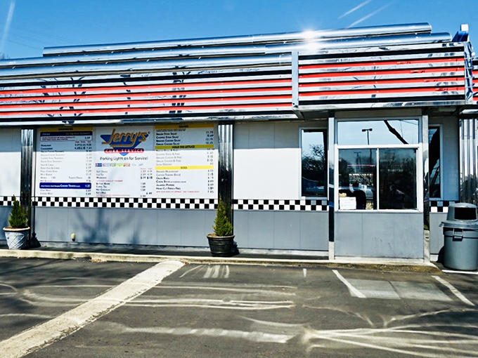Where modern convenience meets old-school charm&mdash;Jerry's pick-up window awaits your order with the patient dignity of a bygone era.
