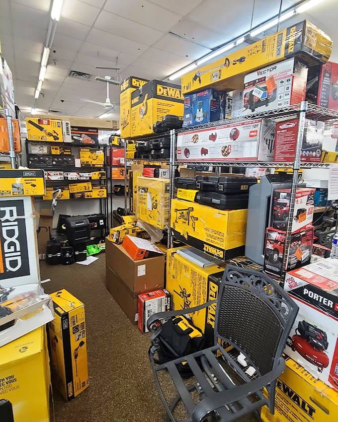 Tool paradise or hardware heaven? Either way, this DeWalt-dominated aisle makes grown DIY enthusiasts weak in the knees.