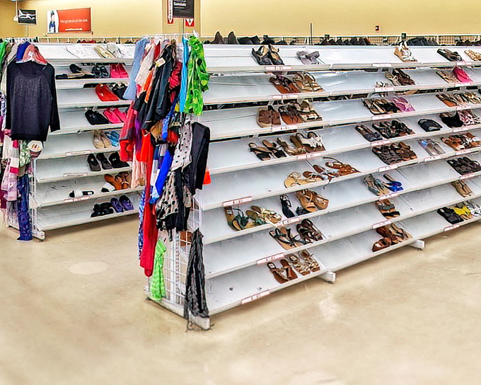 A shoe lover's dream landscape&mdash;rows upon rows of footwear waiting for their Cinderella moment at a fraction of glass slipper prices.