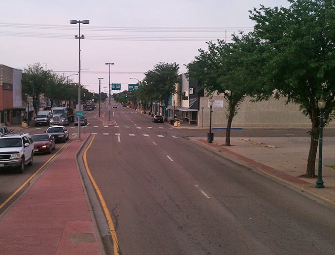 Wide streets and welcoming signs prove that small-town charm never goes out of style in southeastern Colorado.
