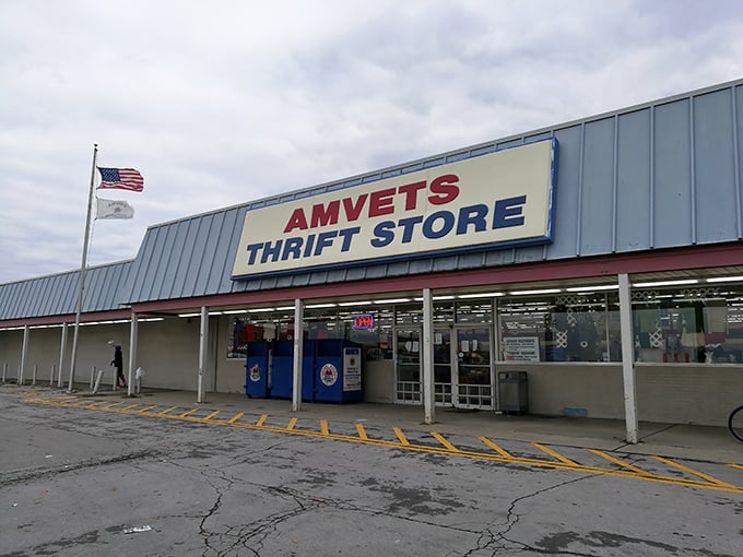 AMVETS Buffalo: Stars and stripes fly proudly above this thrifting wonderland. Supporting veterans while scoring deals? That's a win-win.