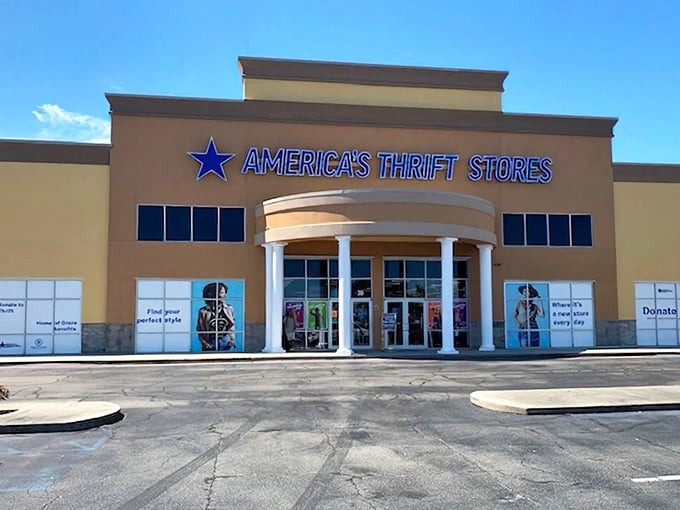 When a thrift store has columns at the entrance, you know they're serious about helping you find incredible deals.