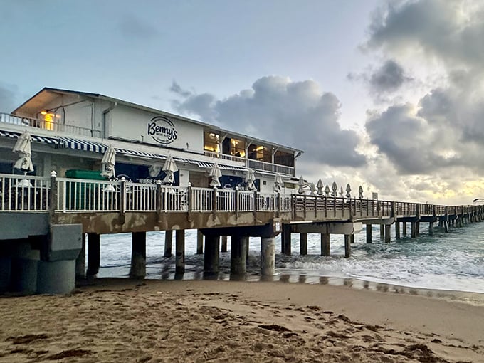 Dining over crashing waves at Benny's feels like you've discovered the secret VIP section of the Atlantic Ocean.