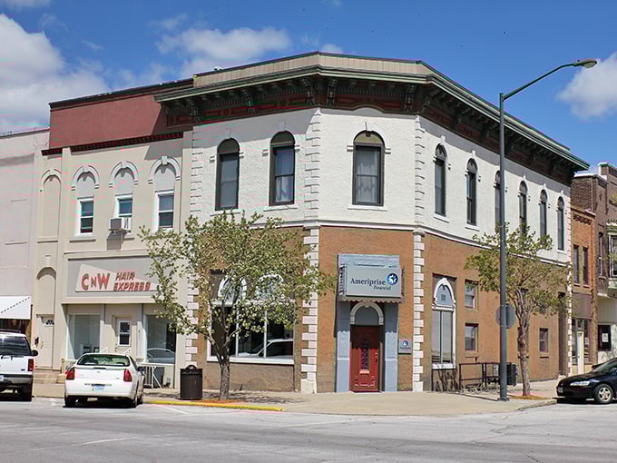 Corner buildings with character! Boone's historic architecture whispers tales of penny-pinching pioneers who knew the value of both beauty and bargains.