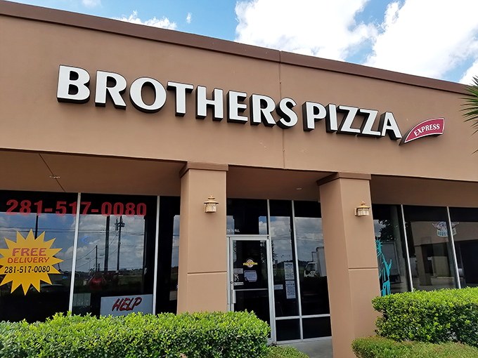 Brothers Pizza Express proves great pizza doesn't need fancy digs. This Houston strip mall hides a slice of New York heaven.
