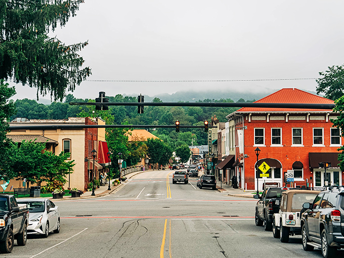 Downtown Bryson City welcomes visitors with that perfect blend of mountain hospitality and timeless charm.