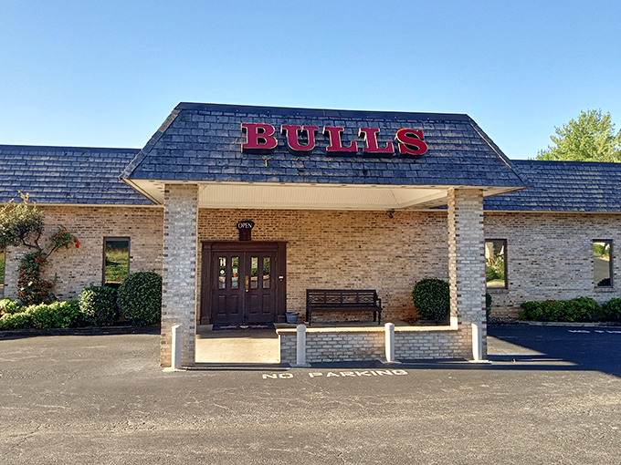 Bulls Steakhouse announces itself with no-nonsense confidence. That sign isn't just a name&mdash;it's a delicious promise.