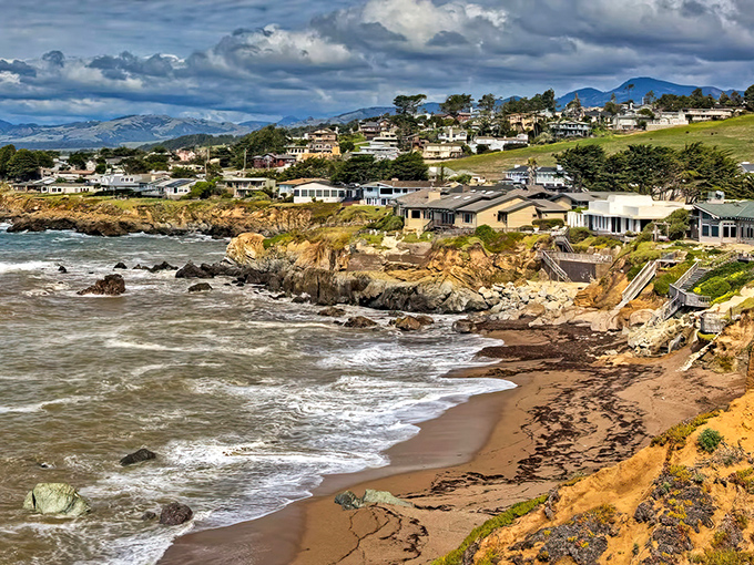 Cambria's coastal homes perch on the edge of possibility. The kind of view that makes you question every life decision that didn't lead here.