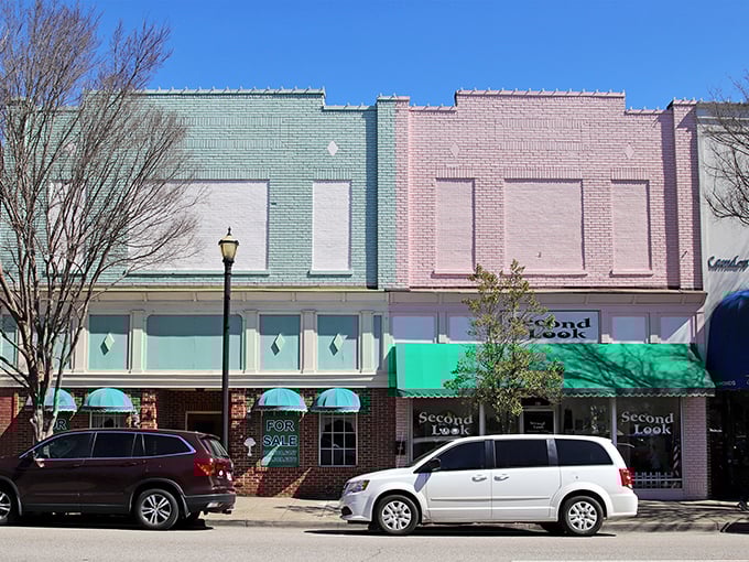 Camden's pastel-colored storefronts could make even Wes Anderson jealous. The "Second Look" shop promises treasures waiting to be discovered.