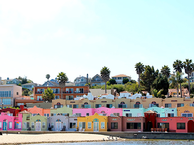 Capitola's rainbow row of beachfront cottages proves that sometimes life really is as colorful as a box of crayons.