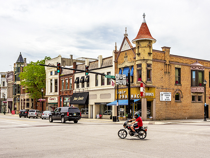 Step back in time on these historic streets where community spirit still thrives today.