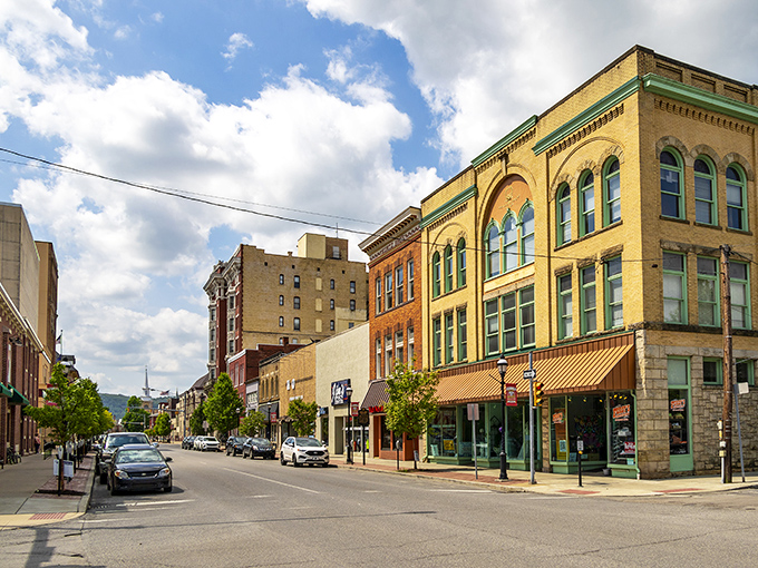 Clearfield's sunny downtown showcases colorful historic buildings with character to spare. Like finding a vintage Cadillac at yard sale prices&mdash;beautiful architecture without the big-city price tag!