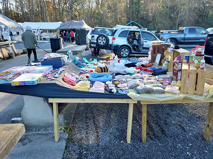 Bundle up and bring your bargaining skills! Coastal Carolina Flea Market's outdoor tables are loaded with unexpected finds waiting to be discovered.