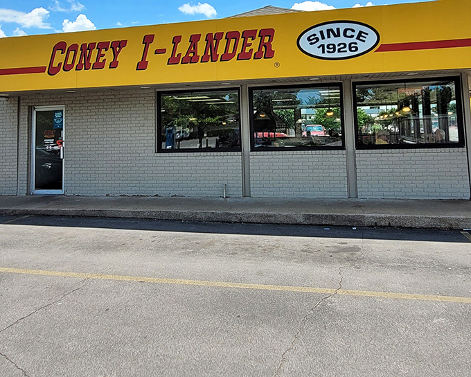 Yellow and red never looked so appetizing - this Tulsa landmark practically glows with hot dog promise.