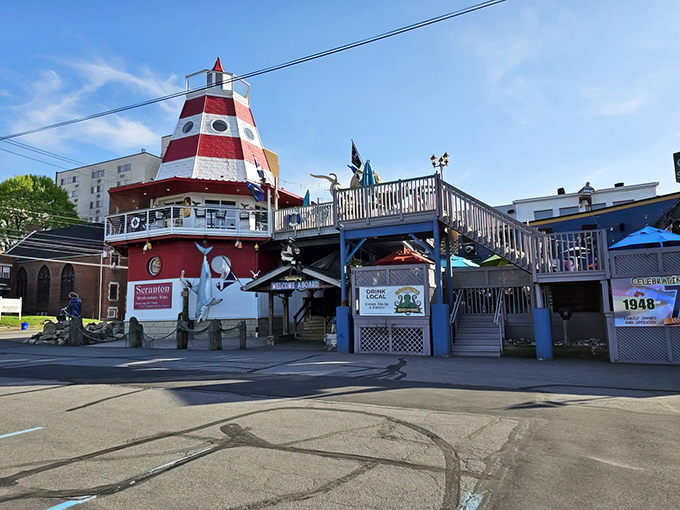 When a restaurant looks like a lighthouse, you know they're serious about guiding hungry souls home.