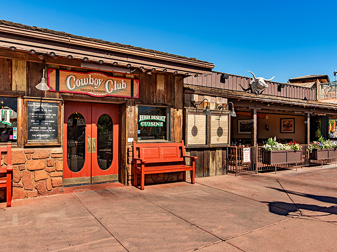 Cowboy Club: Where Western heritage meets culinary magic. That longhorn skull isn't just decoration&mdash;it's keeping an eye on your steak.