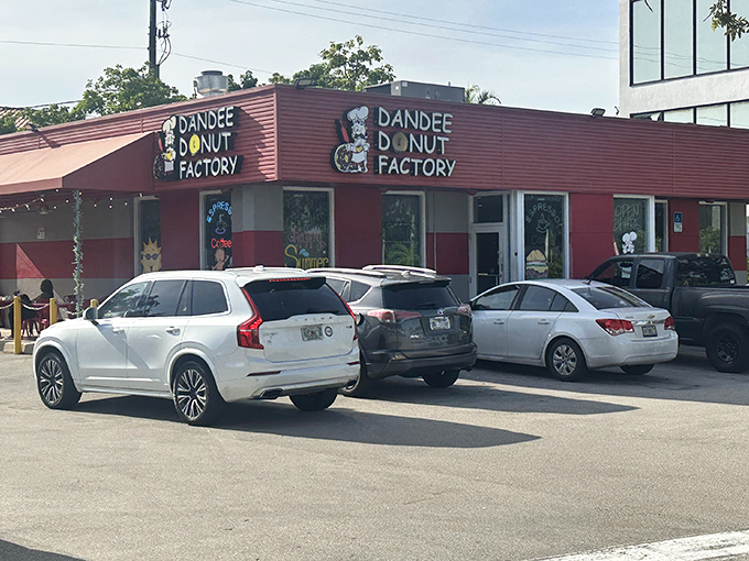 Dandee's bright red facade is like a beacon for donut lovers&mdash;the culinary equivalent of a lighthouse guiding hungry ships to shore.