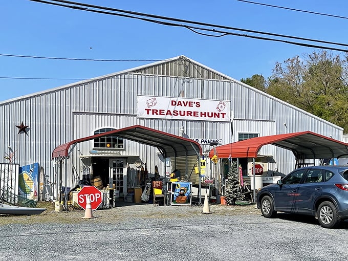 Dave's Treasure Hunt lives up to its name - that metal building houses more surprises than my grandmother's attic.