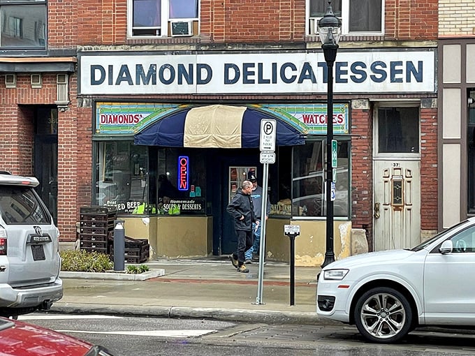 Diamond Deli's unassuming storefront hides sandwich greatness—like finding an Oscar winner in community theater.