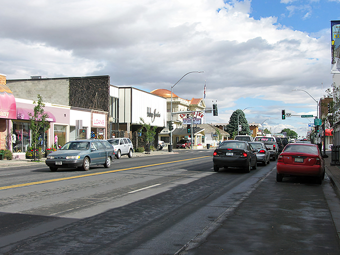 Elko's main street stretches wide and welcoming, like a handshake from Nevada's authentic cowboy country.