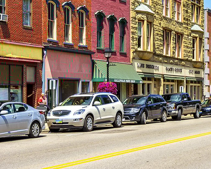 Gallipolis' colorful storefronts pop against the blue Ohio sky, like a Norman Rockwell painting come to life in southeastern Ohio.