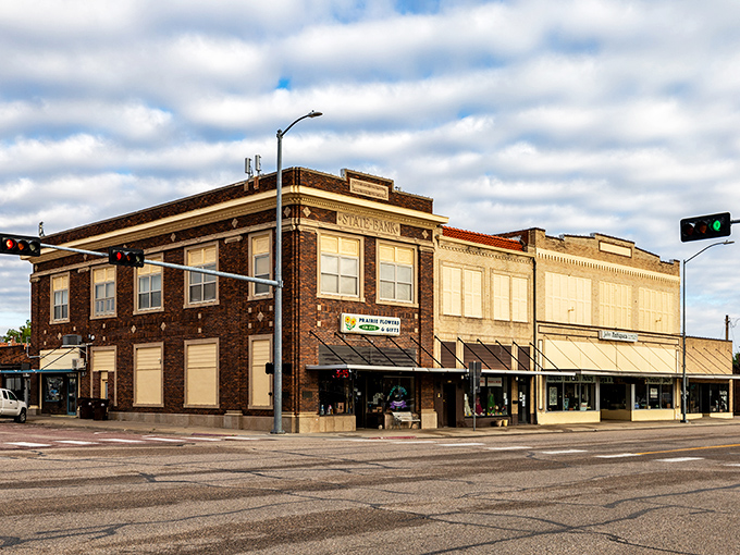 This downtown corridor feels like stepping into a classic Western movie set, minus the tumbleweeds.