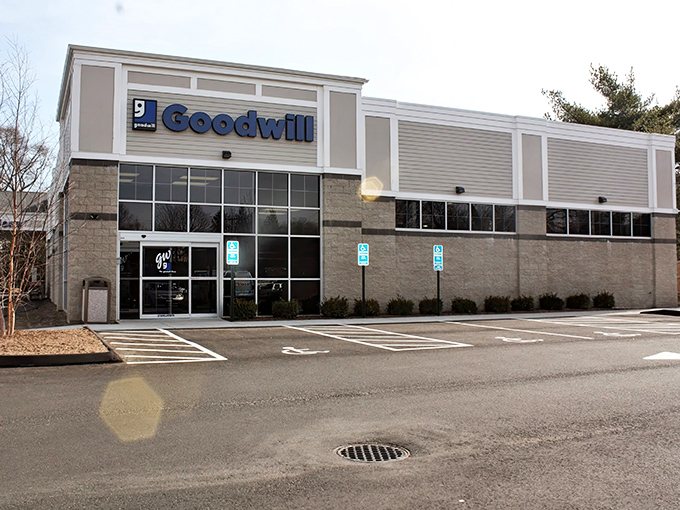 Goodwill Westport's modern facade hides a wonderland of high-end donations waiting for their second act.