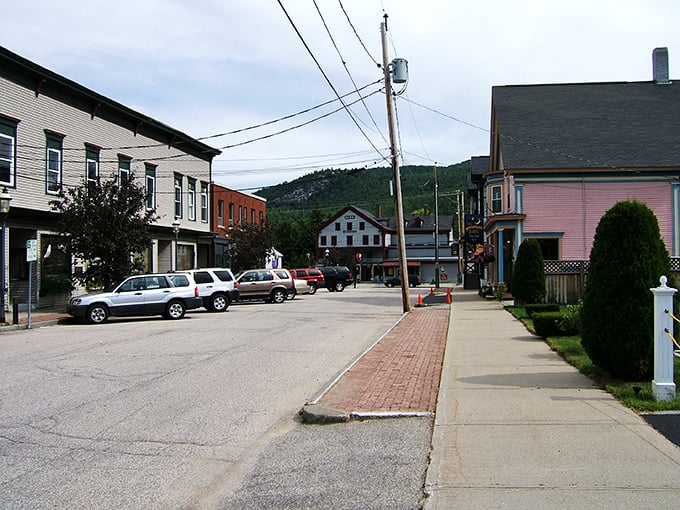 Gorham's main drag welcomes travelers with mountain views that make even the most jaded road-tripper reach for their camera.