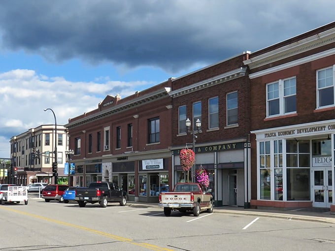 Historic brick buildings line Grand Rapids' charming main street, where your wallet breathes easier and parking spots welcome you like old friends.