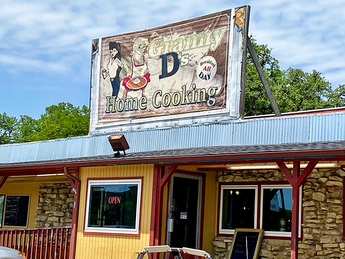 Granny D's sign promises "Home Cooking" and delivers with the kind of meals that make you want to hug the chef.