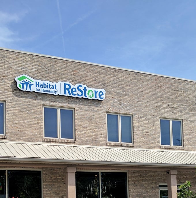Habitat ReStore's brick facade isn't just a building&mdash;it's the gateway to DIY paradise and home renovation dreams.
