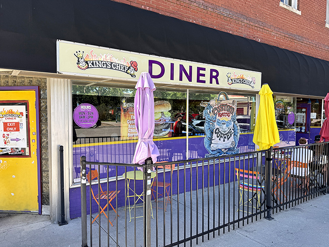 King's Chef Diner: Purple palace of pancakes! This Colorado Springs gem proves great breakfasts often come in small, colorful packages.