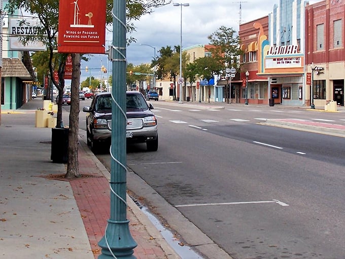 Lamar's downtown strip shows what happens when buildings age gracefully and rents stay wonderfully reasonable.