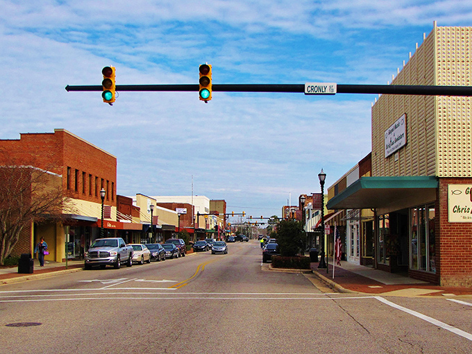 Laurinburg's downtown stretches like a scene from "It's a Wonderful Life" come to life.