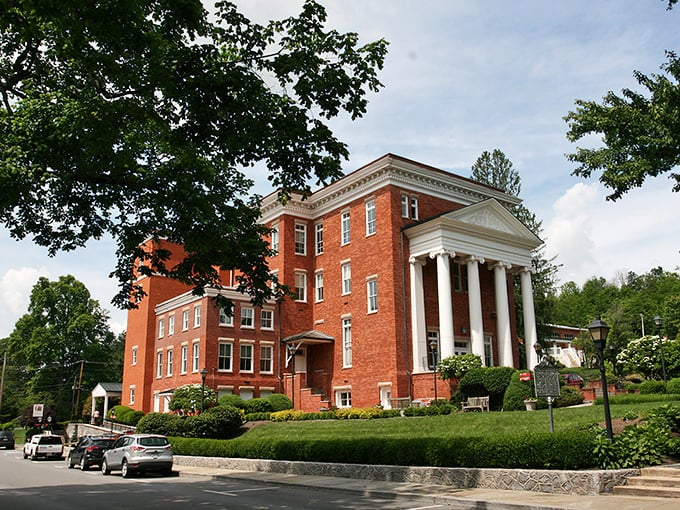 Lewisburg's stately brick building commands attention like a distinguished gentleman at a garden party. Those columns aren't just showing off&mdash;they're telling history.