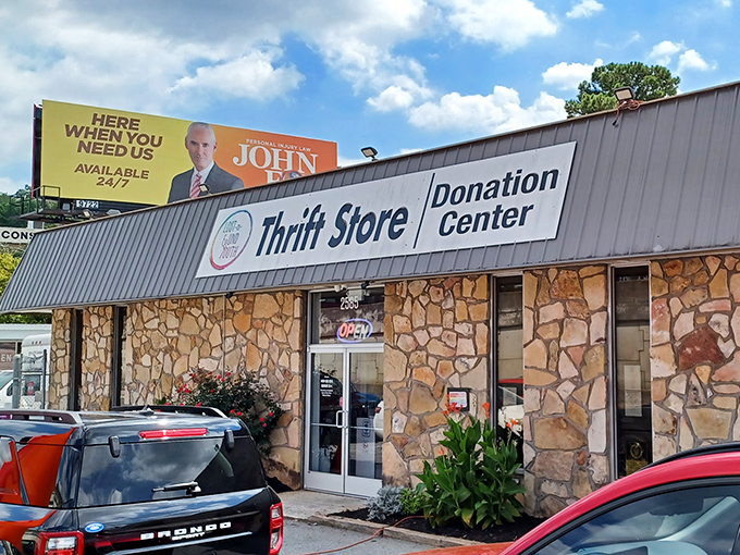 Lost-N-Found Youth's stone facade hides bargains so good, you'll think someone made a pricing mistake.