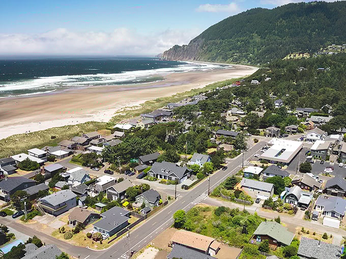 Seven glorious miles of uncrowded beach where the biggest traffic jam involves seagulls arguing over sandwich crusts.